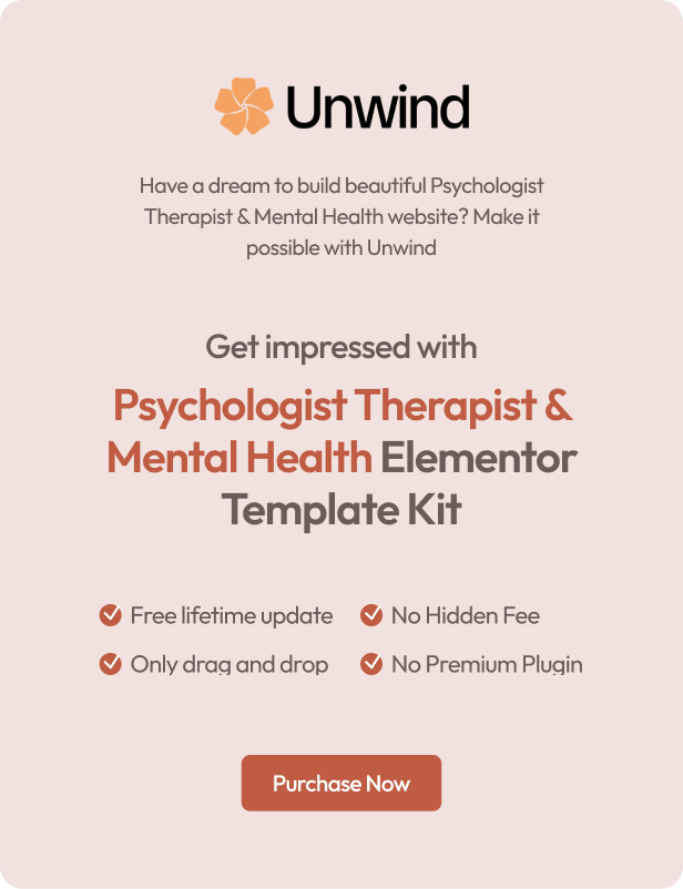 Unwind – Psychologist Therapist & Mental Health Elementor Template Kit ...